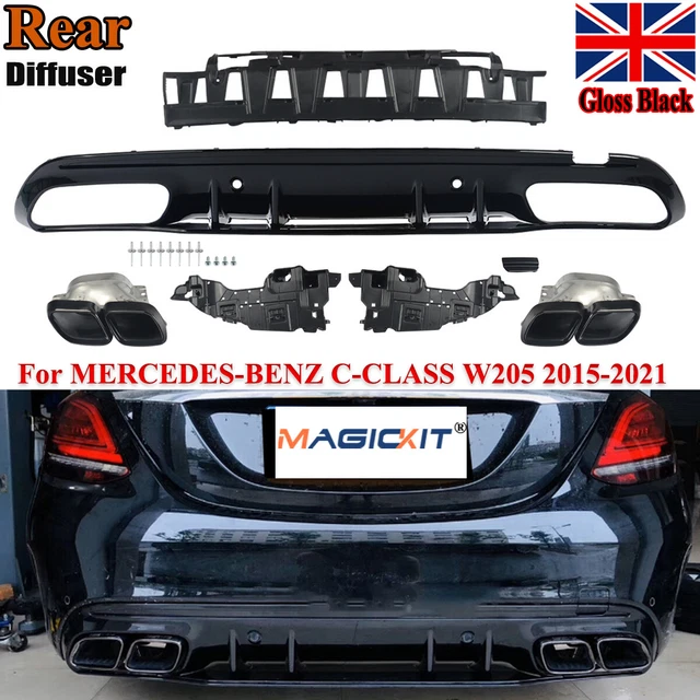 FOR MERCEDES BENZ C Class W205 Amg C63 Rear Bumper Diffuser Amg Sedan ...