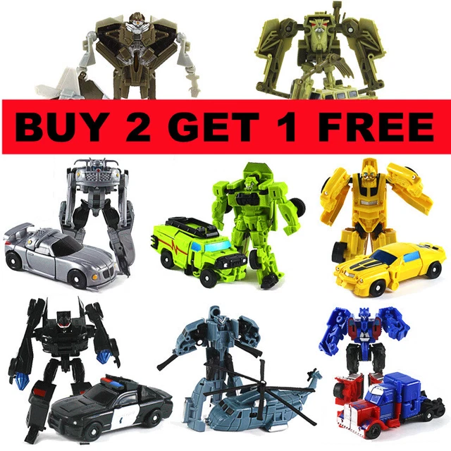 MINI TRANSFORMER TOYS Optimus Prime Megatron Robots Car Kids Action ...