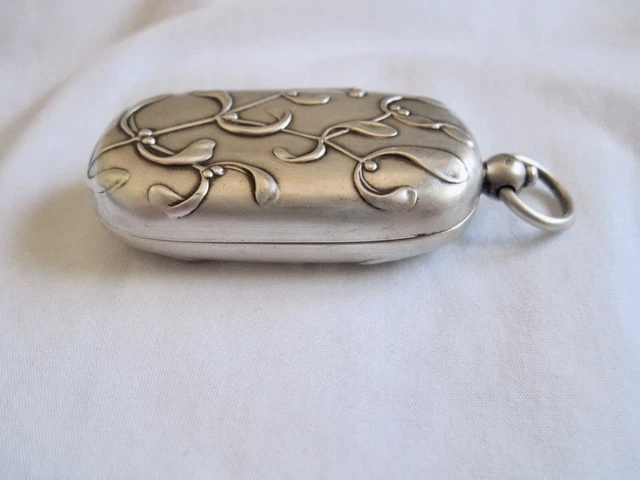 PORTE LOUIS DOUBLE art nouveau gui argent massif EUR 105,00 - PicClick FR