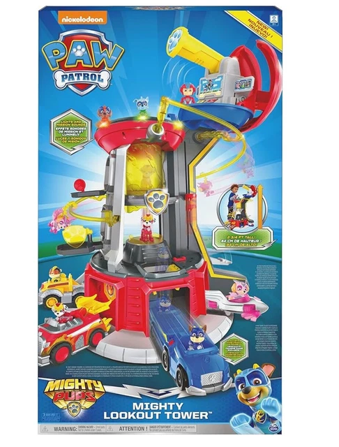 PAW PATROL MIGHTY Pups Lookout Tower Kids Playset With Lights And ...