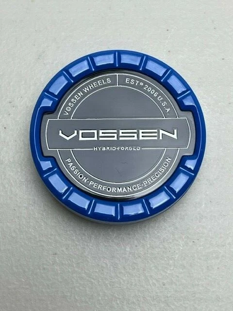 VOSSEN HYBRID FORGED Blue Snap In Wheel Center Cap VOS-3 fits HF Series ...