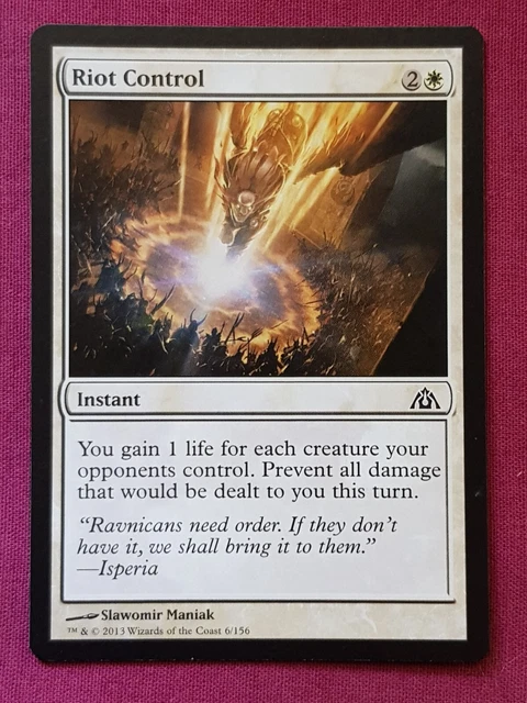MAGIC THE GATHERING DRAGON'S MAZE RIOT CONTROL white card MTG EUR 4,34 ...