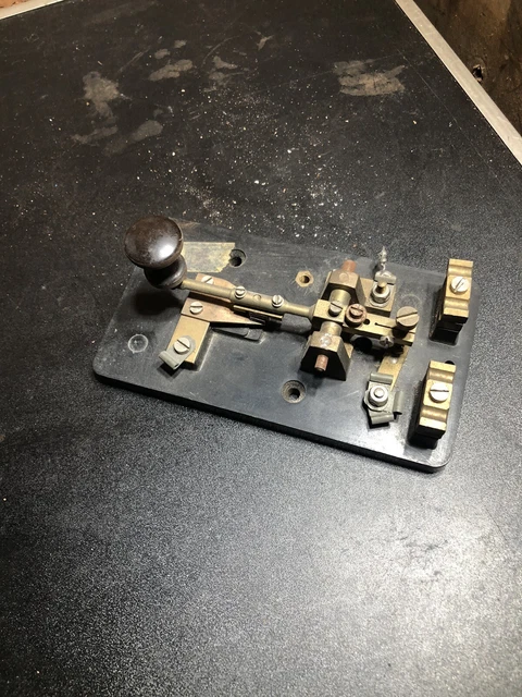 ANTIQUE SCIENTIFIC APPARATUS Morse Code Telegraph Brass Key Tapper EUR ...