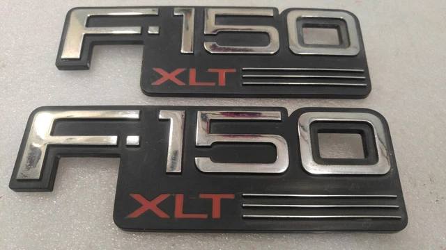 1992-1996 FORD F-150 XLT Truck Front Side Fender Emblem Badge Logo OEM ...
