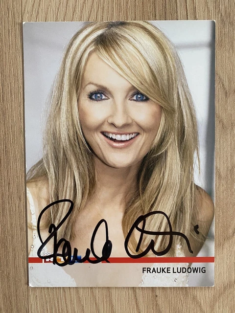 FRAUKE LUDOWIG MODERATORIN original handsigniert Autogrammkarte !!! (2/ ...