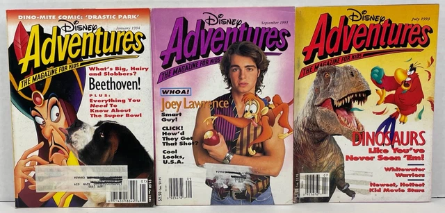 DISNEY ADVENTURES MAGAZINE Lot - Aladdin Theme - Jafar Abu Iago - Joey ...