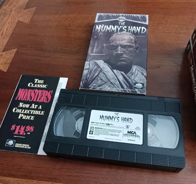 VINTAGE MUMMY'S HAND Movie VHS Tape EUC Tested 1992 MCA Universal ...