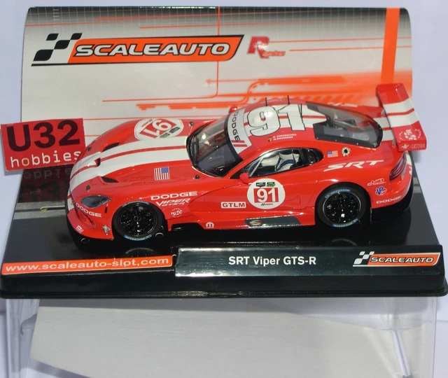 SLOT CAR SCALEAUTO SC-6136R SRT Viper Gts-R #91 6H.WATKINS Glen 2014 ...