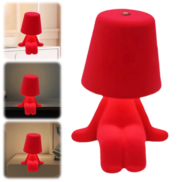 LED BEDSIDE LAMP with Touch Control Dimmable Thinker Statue Night Light ...