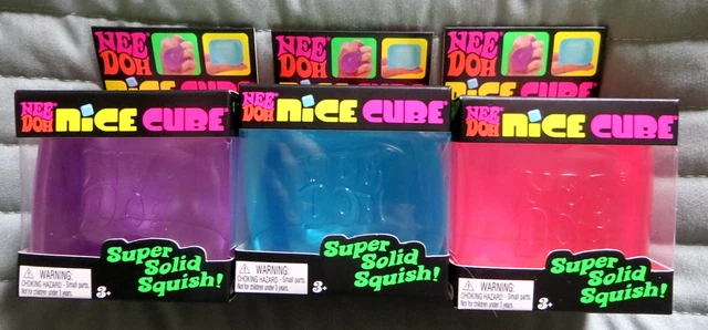 NEEDOH NICE CUBE Super Solid Squish + NeeDoh Color Change Ball Lot of 4 ...