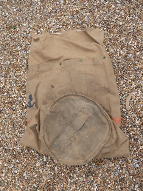 LARGE WW2 ROYAL Navy Kit Bag / Duffle Bag with Naval Anchor mark - name ...