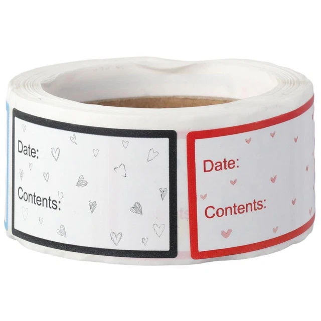 SELF-ADHESIVE BLANK STICKERS Love Heart Food Date Labels Home EUR 4,78 ...
