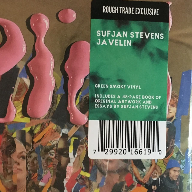 SUFJAN STEVENS JAVELIN Rough Trade exclusive Green Smoke LP vinyl + CD ...