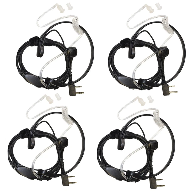 PACK DE 4 casques HQRP Ptt microphone larynx pour radio Kenwood Protalk ...