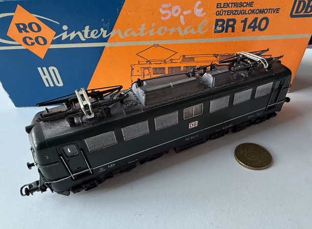 K200 ROCO H0 E-Lok Elektrisch Güterzug-Lok BR 140 der DB OVP grün 4136 ...