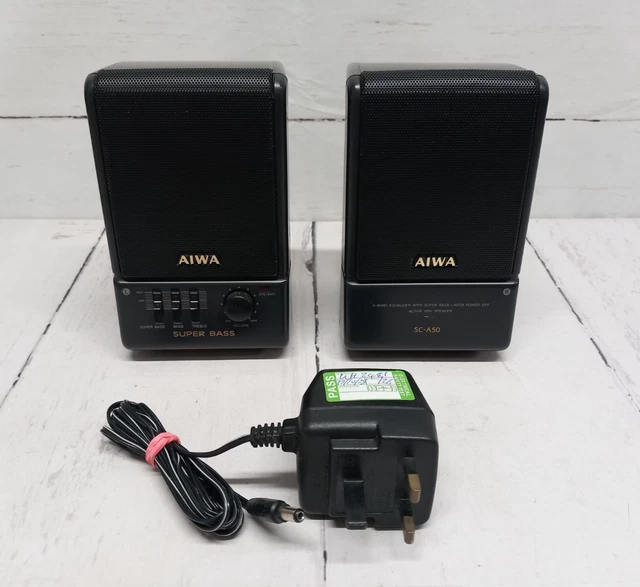 AIWA PORTABLE WALKMAN Speakers SC-A50 Vintage 1990s - Great Sound! £34. ...