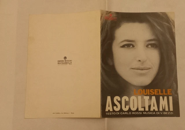 (D) SPARTITO MUSICALE LOUISELLE " ASCOLTAMI " EDIZIONI MUSICALI RCA EUR ...