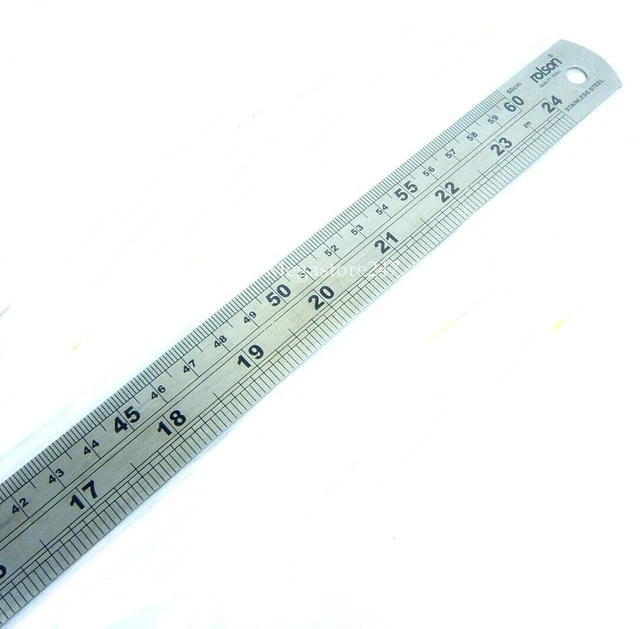 METAL STAINLESS STEEL Ruler Metric Imperial Measurements Measure Rule ...