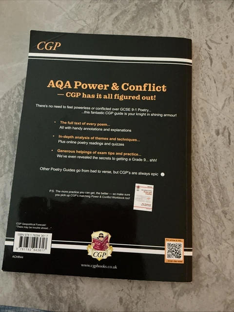 CGP GCSE ENGLISH Power And Conflict Poetry Guide & Online Edition £5.44 ...