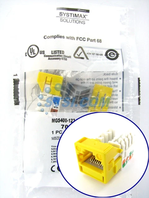 COMMSCOPE SYSTIMAX MGS400-123 GigaSpeed Cat6 M-Series Modular Jack ...