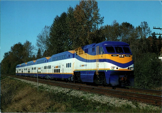 PHOTO POSTCARD 1995 BC Transit West Coast Express Commuter Train ...