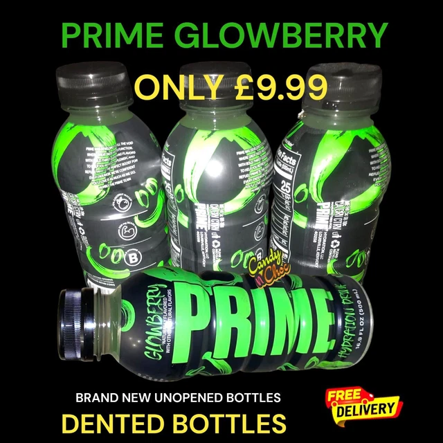 Prime Hydration Glowberry Ksi And Logan Paul Us Import Rare Dented