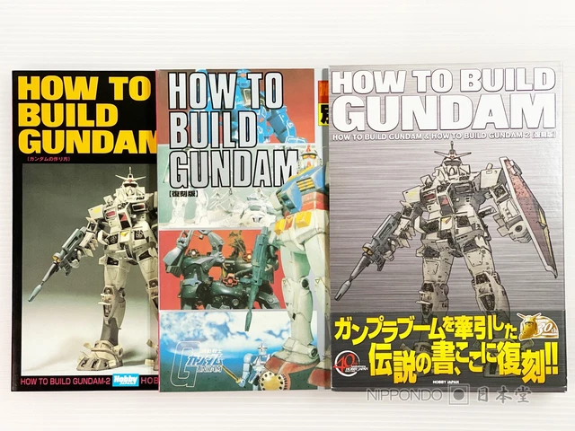 HOW TO BUILD GUNDAM &2 Fukkokuban set analytics illustration art book ...