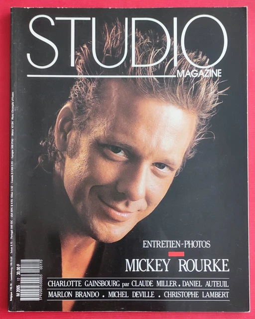 MAGAZINE STUDIO N°17 Sept 1988 Mickey ROURKE GAINSBOURG BRANDO Voir ...