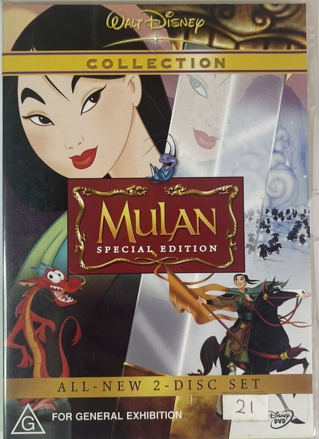 MULAN SPECIAL EDITION DVD Animated Family Film Walt Disney Collection ...