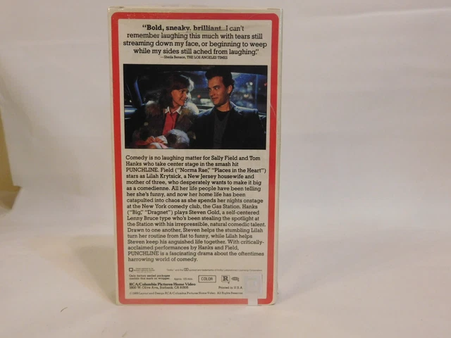 PUNCH LINE SALLY Field Tom Hanks 1989 VHS SEALED RCA Columbia $7.50 ...