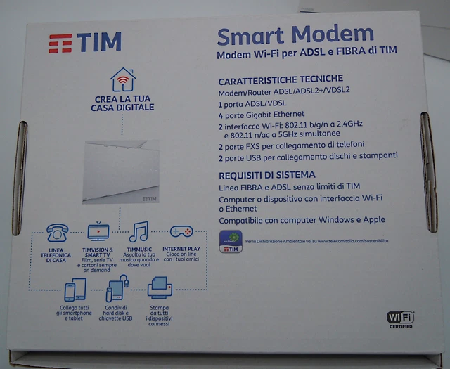SMART MODEM ROUTER Wi-Fi per ADSL/ADSL+2/VDSL2 e FIBRA – TUTTI ...