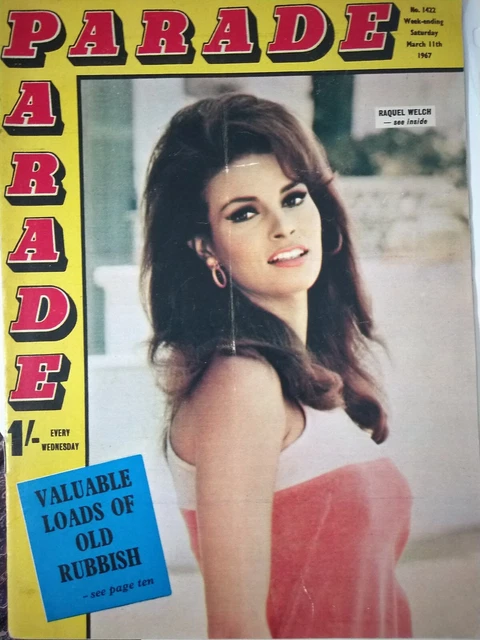 1967 VINTAGE PARADE Men's Magazine RAQUEL WELCH COVER Adult Content £20 ...
