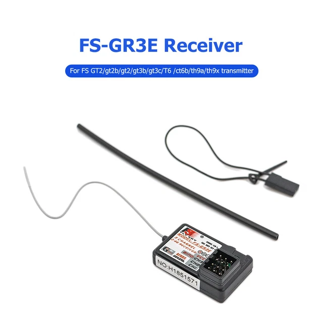 FLYSKY FS-GR3E RECEIVER for GT2/GT2B/GT2F/GT3B/GT3C/CT6B/TH9A/TH9X ...