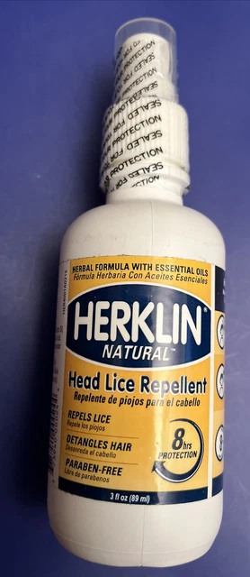 HERKLIN NATURAL HEAD Lice Prevention Hair Spray, Repels Super Lice, 3 ...