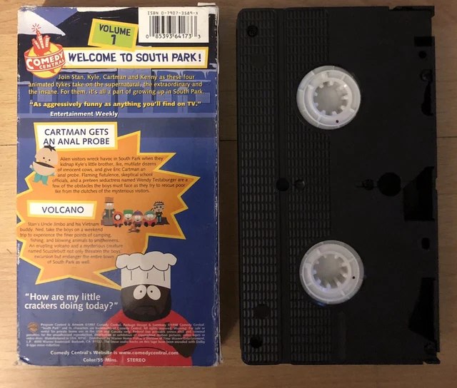 SOUTH PARK COMEDY VHS Video Tape Volume 1 Cartman Gets Probe Volcano ...