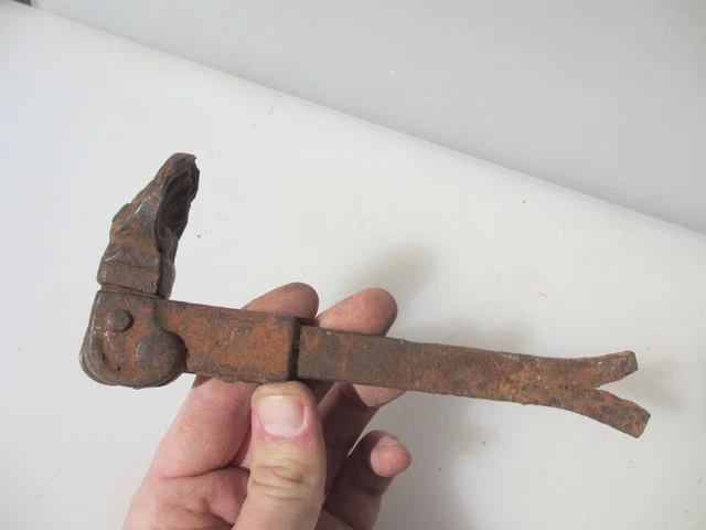 ANTIQUE IRON WINDOW Shutter Catch Catche Latch Holder Pin Flower Clam ...