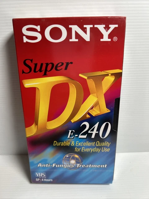 SONY SUPER DX E-240 Blank VHS Cassette Tapes - New & Sealed $7.95 ...
