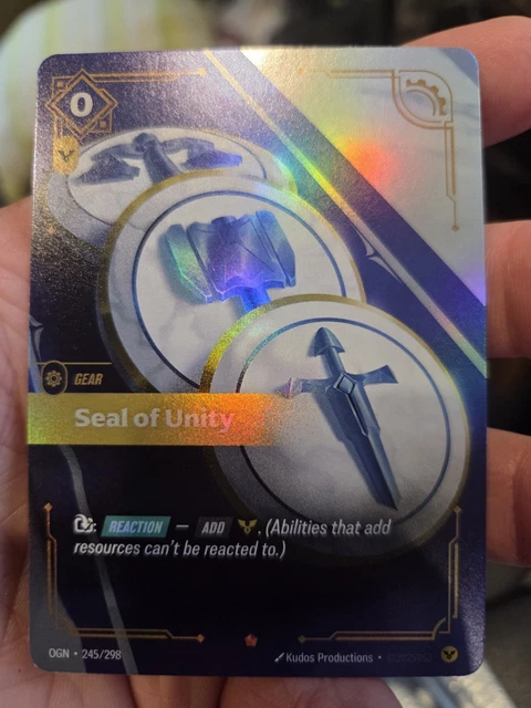 RIFTBOUND ORIGINS LEAGUE Of Legends TCG Seal of Unity #245 Foil Epic £ ...