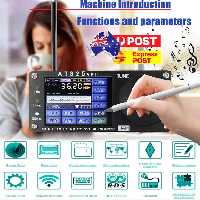 HAMGEEK ATS25MAX-DECODER SI4732 Full Band Radio Receiver DSP SW ...