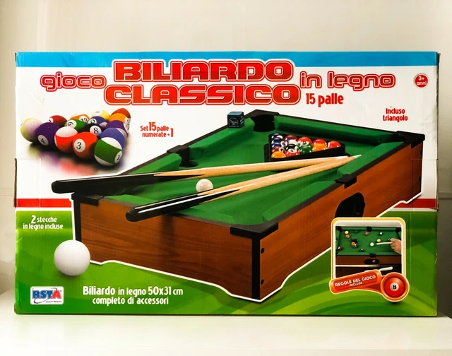 MINI BILIARDO GIOCO da tavolo in legno per la casa/trasportabile mai ...