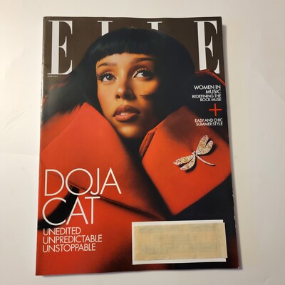 ELLE FASHION MAGAZINE Doja Cat Women In Music June July 2022 Issue £5. ...