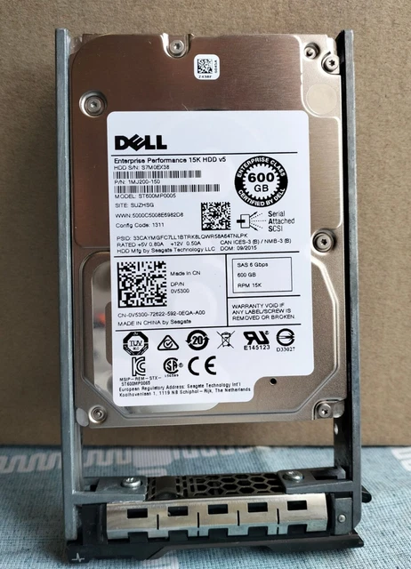 DISQUE DUR V5300 DELL SEAGATE 600 Go 15 K SAS 6 Go/s 2,5 EUR 30,01 ...