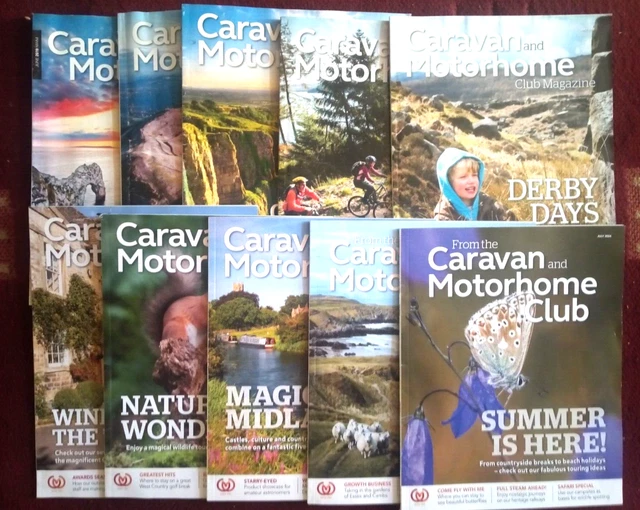 JOB LOT BUNDLE caravan & motorhome club magazines 10 issues £15.27 ...
