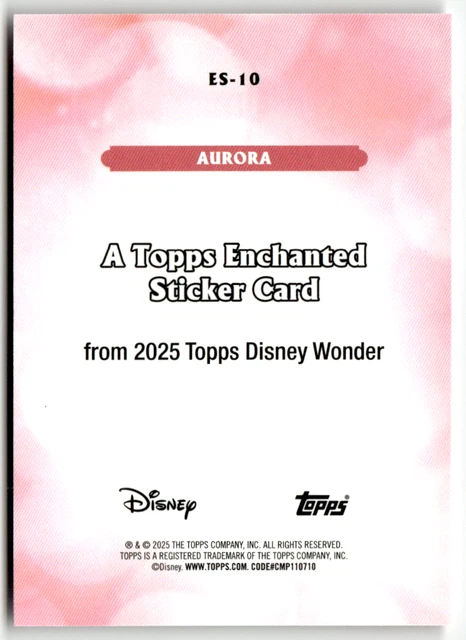TOPPS DISNEY WONDER 2025 No. ES-10 Aurora Sticker Card EUR 3,99 ...