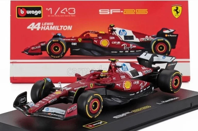 BBURAGO - FERARRI F1 SF25 #44 Lewis Hamilton 1/43 Season 2025 EUR 19,47 ...