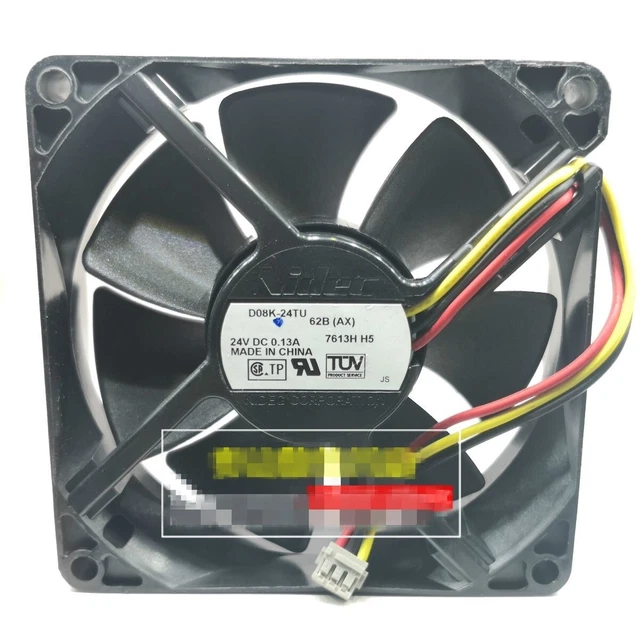 D08K-24TU 80X80X25MM 24V 0.13A 3-Pin Inverter Silent Cooling Fan *ib £ ...