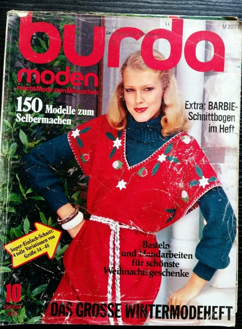 BURDA MODEN OKTOBER 1976 Vintage Retro Rarität Auflösung Sammlung ...