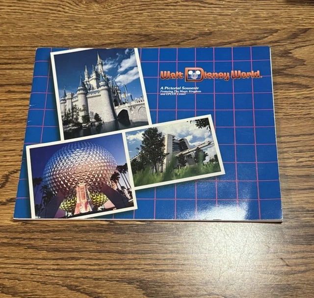 WALT DISNEY WORLD Pictorial Souvenir Book Vintage 1984 Magic Kingdom ...
