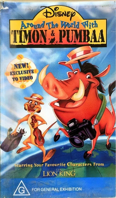 AROUND THE WORLD with Timon and Pumbaa VHS Disney Kids Children Family ...