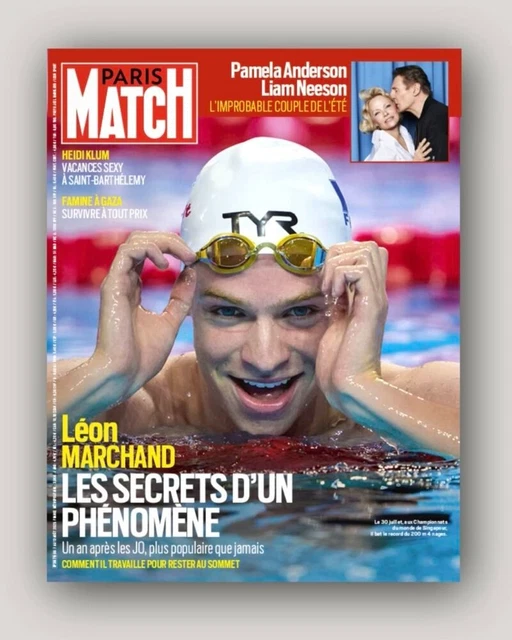 LEON MARCHAND_HEIDI KLUM_...PARIS Match # 3979 # 7 Aout 2025 EUR 25,00 ...